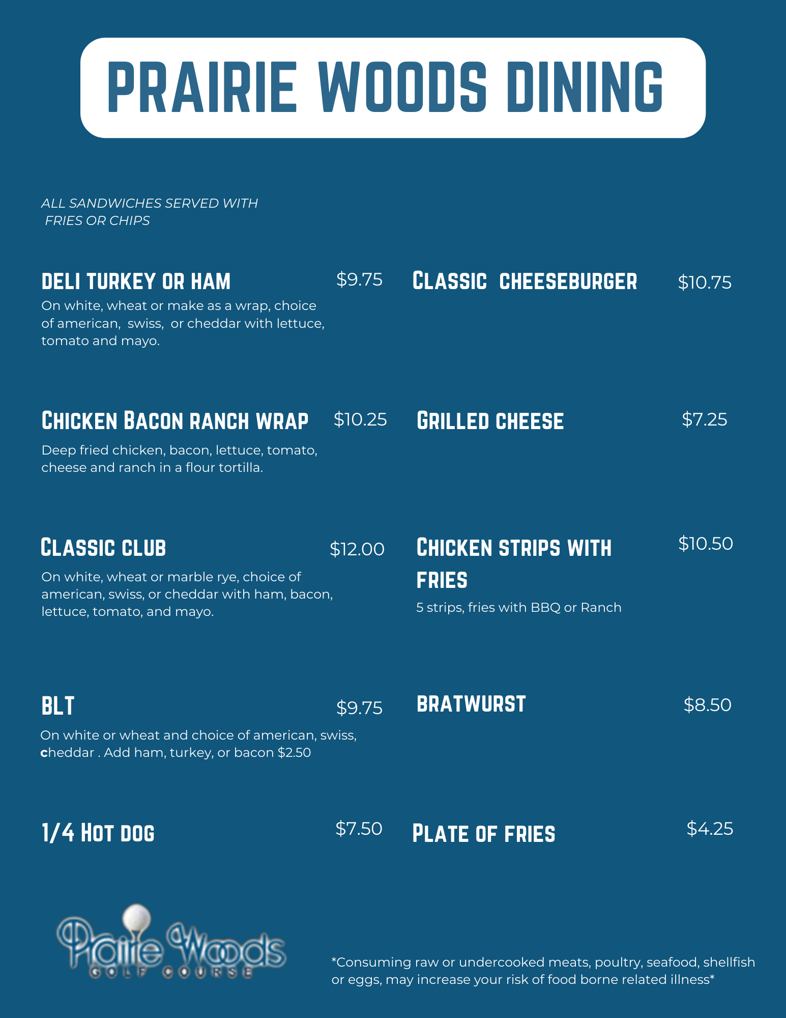 Dining - Prairie Woods Golf Course